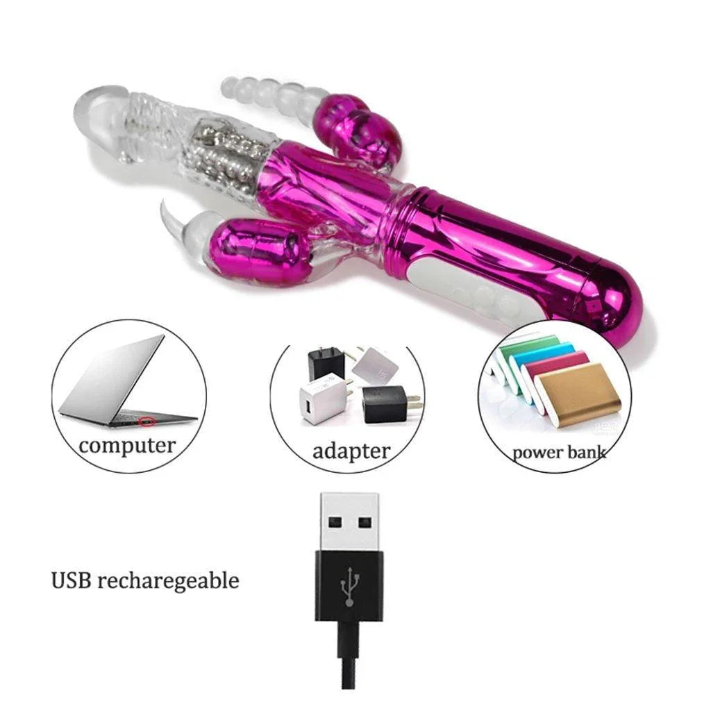 TRIOrgasmic® Vibrador Rabbit | Triple Placer para Orgasmos Intensos ...